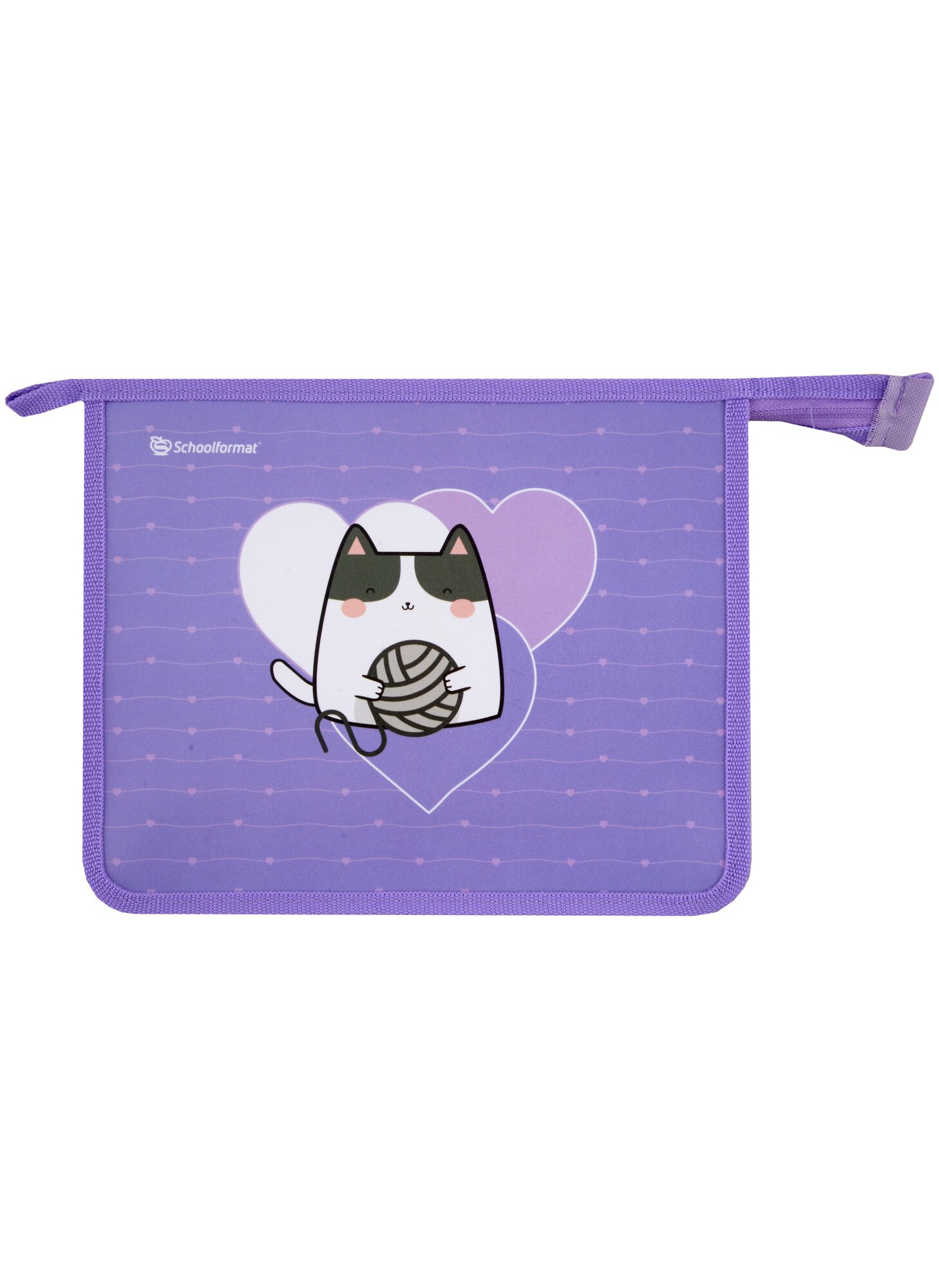 Папка для тетрадей А5 "MEOW POWER" 235*190*50, пластик, молния сверху