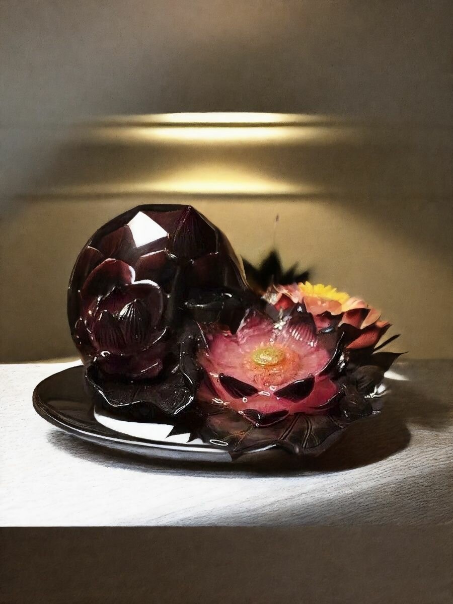 Статуэтка Лотос, меняющая цвет. Фэншуй, чайный дух для чайных церемоний. Аксессуар для чаепития, символ богатства и изобилия