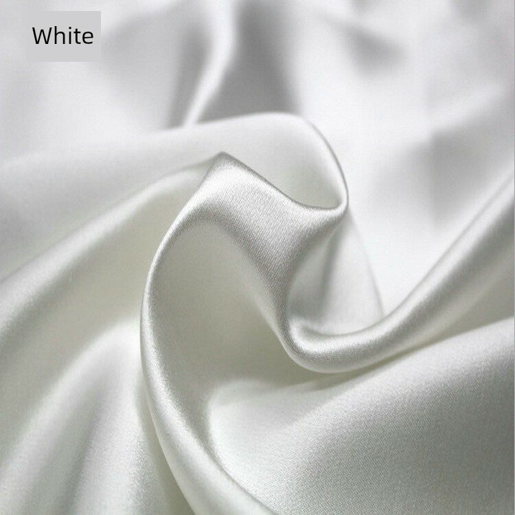Широкая шелковая ткань для постельного белья из 100% тутового шелка, плотность 19 мм, однотонный креп-сатин, коллекция
