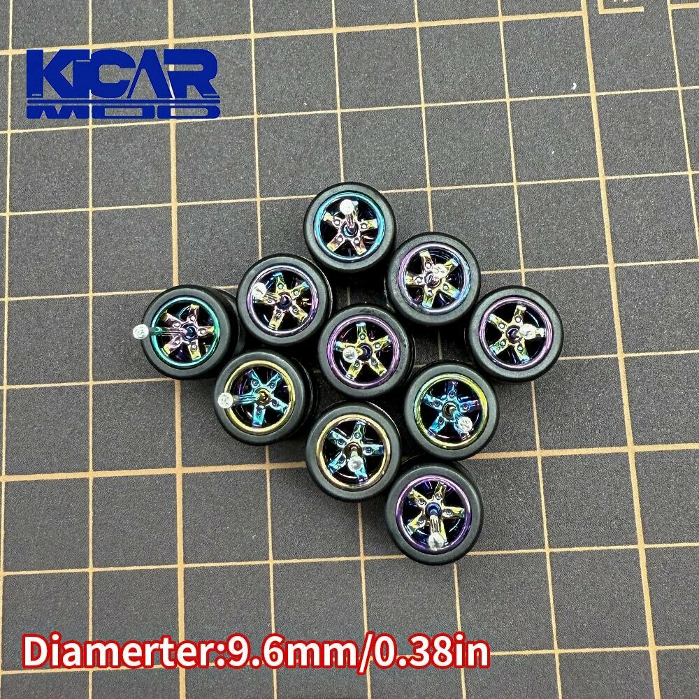 KICARMOD 1:64 Колеса для модели автомобиля, Electroplating color
