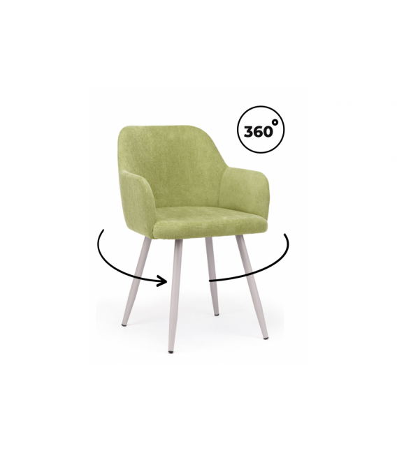 Стул на металлокаркасе 360 Ивердон зеленый / серый 9631750