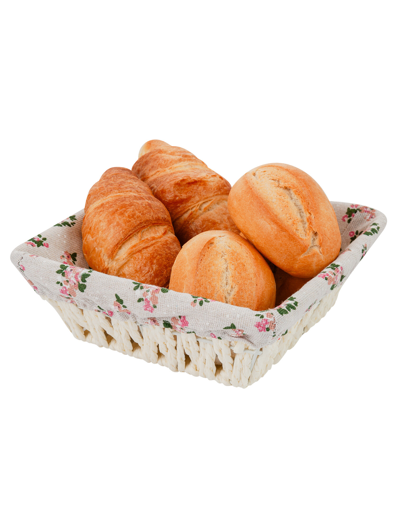 Квадратная корзинка плетеная для хлеба, фруктов и сладостей / Хлебная корзинка, 18х18х7 см / Хлебница плетёная