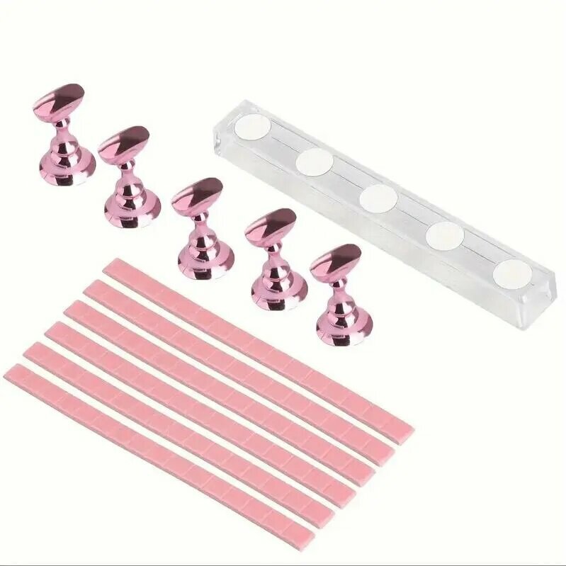 Магнитная подставка для типс и дизайна ногтей упаковка резиновой глины