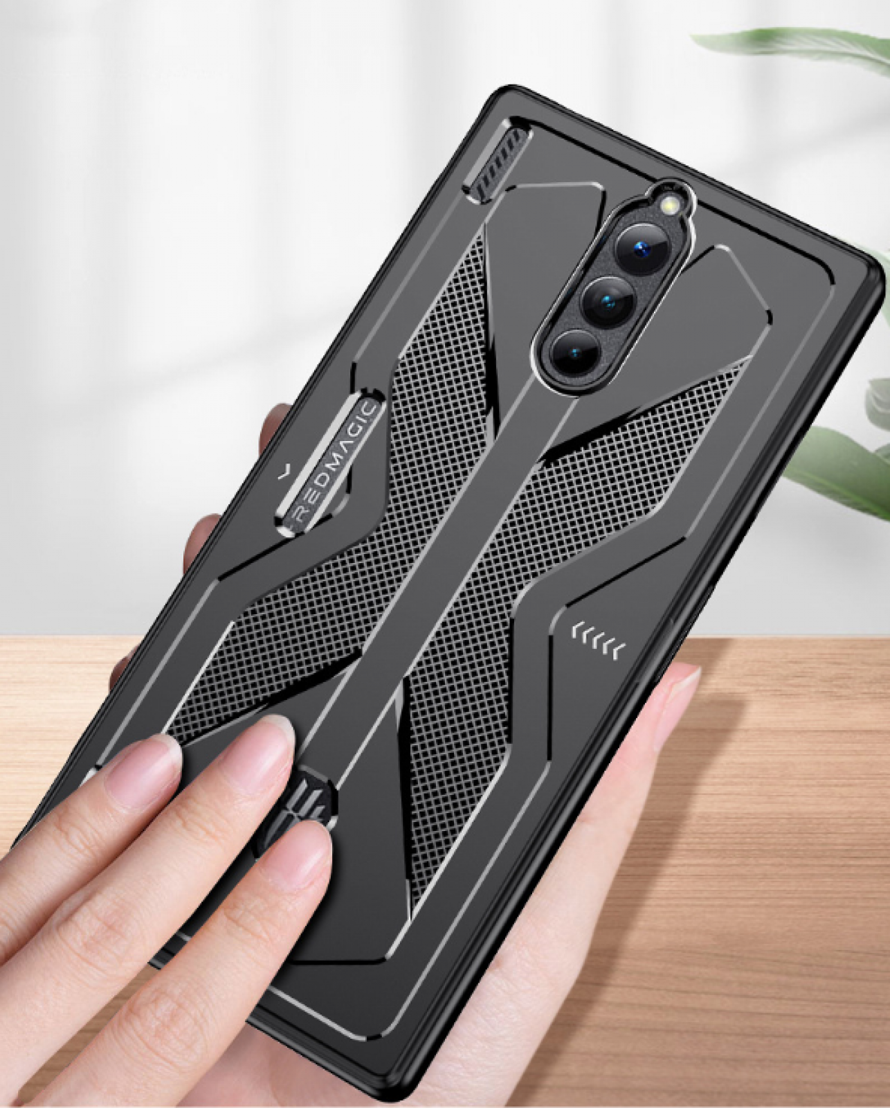 Противоударный чехол-бампер MyPads для ZTE Nubia Red Magic 8S Pro и 8s Pro Plus, черный