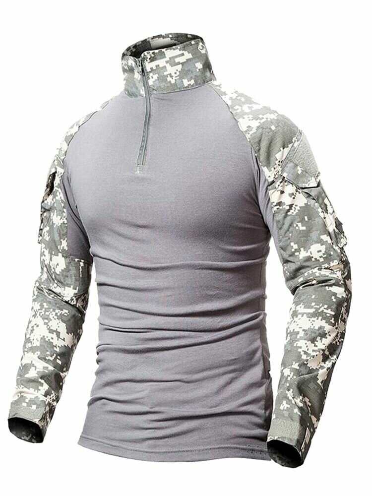 Футболка тактическая, серый-JINGMAO