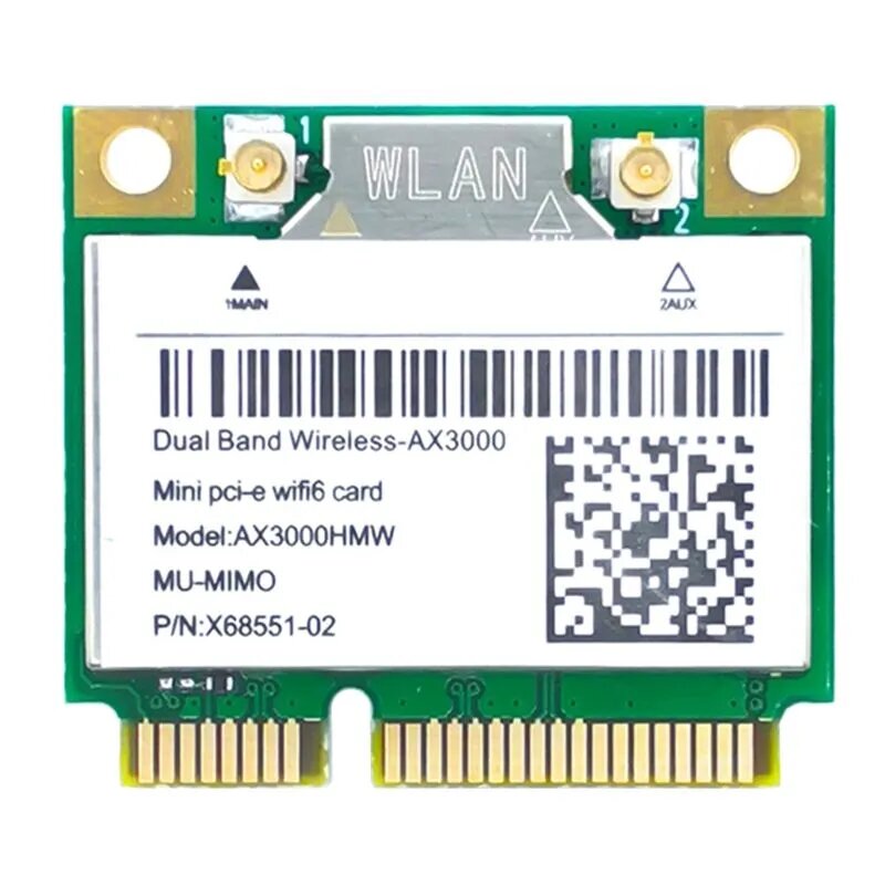 Сетевая Карта AX200 AX3000HMW Mini PCI-E WiFi 6 Беспроводной Адаптер 2.4G/5G Bluetooth 5.1 802.11AX Для Win10