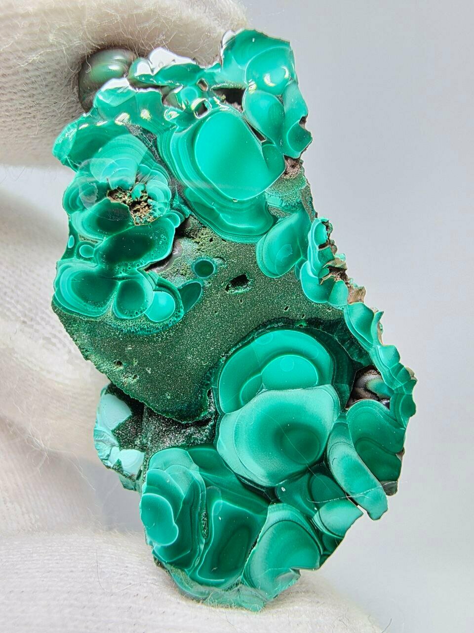 Малахит (полированный) 41 мм, 16 г.