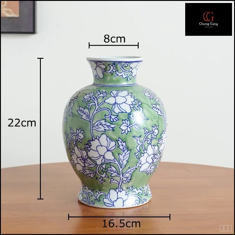 Blue and White Porcelain Vase Plant Pot Table Decoration Flowers Arrangement Multiple Styles Flower Vases Room Aesthetic Decor, E
