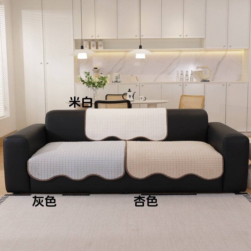 Элитная кожаная подушка для дивана, новая модель 2025 года, утолщенная цельная нескользящая подушка для сиденья, чехол для дивана.