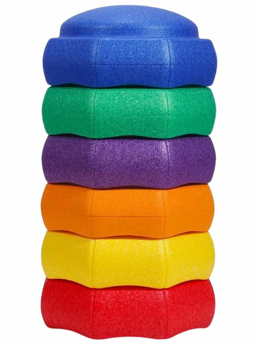 Балансир для детей/Балансировочные полусферы детские для свободной игры,6 шт. восьмиугольник