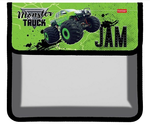 Папка для тетрадей А5 "MonsterTruck" 2отд, пластик, липучка.
