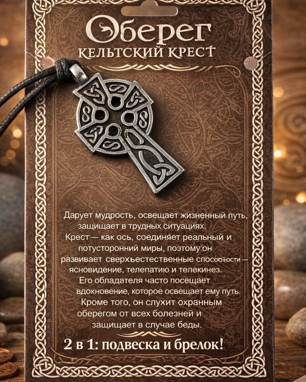 Брелок, подвеска, амулет защитный. Кельтский крест