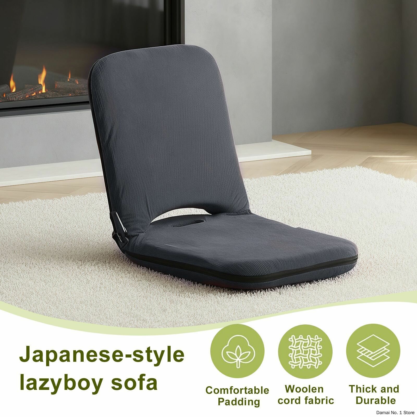 5-позиционное регулируемое напольное кресло, складной ленивый диван-кресло для медитации, чтения