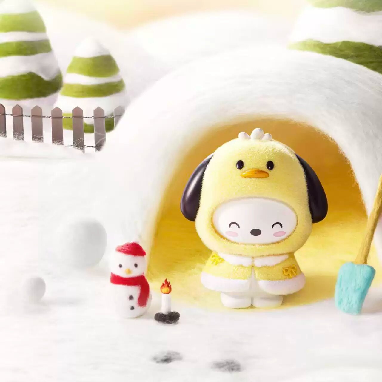 MINISO Sanrio Почкачо Персонаж Случайная Коробка, Подтвержденное Открытие, Мягкая Висячая Украшение