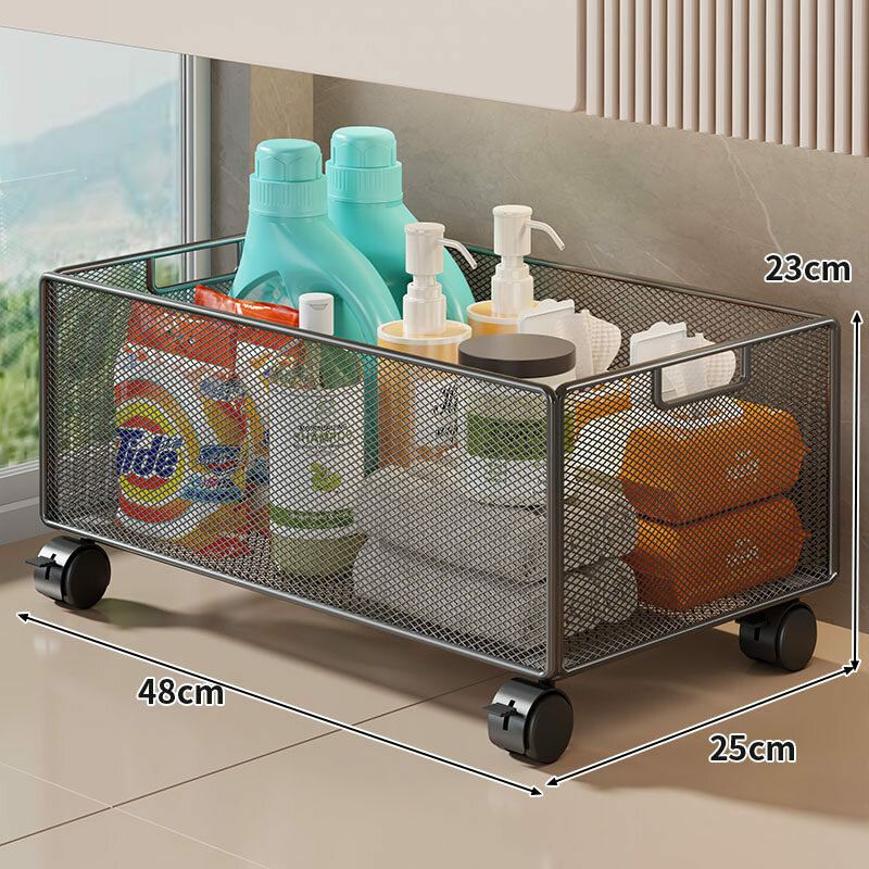 Подвесной шкаф для хранения под раковиной, передвижная полка-тележка для хранения, держатель для корзины для грязного белья, стеллаж для хранения моющего средства.