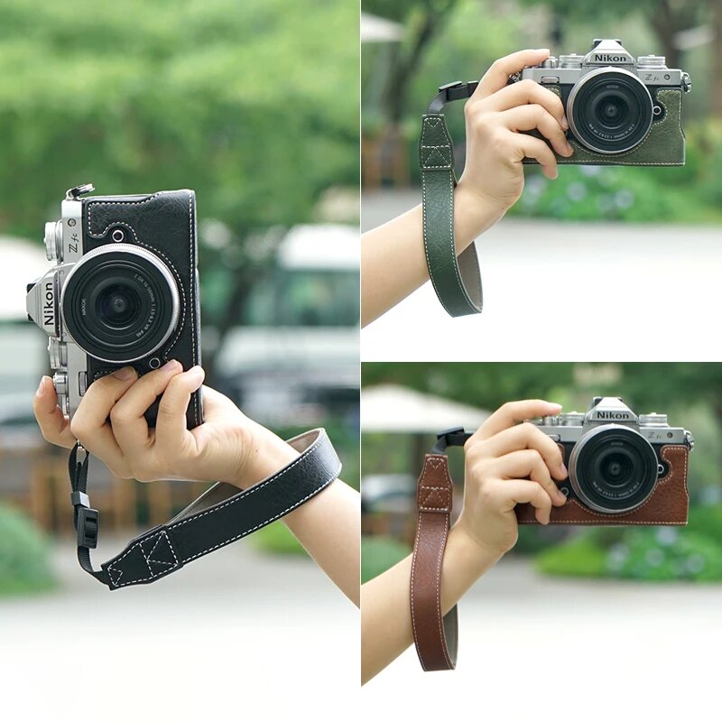 Чехол для Nikon Zfc NiYi, Кофе с ремешком