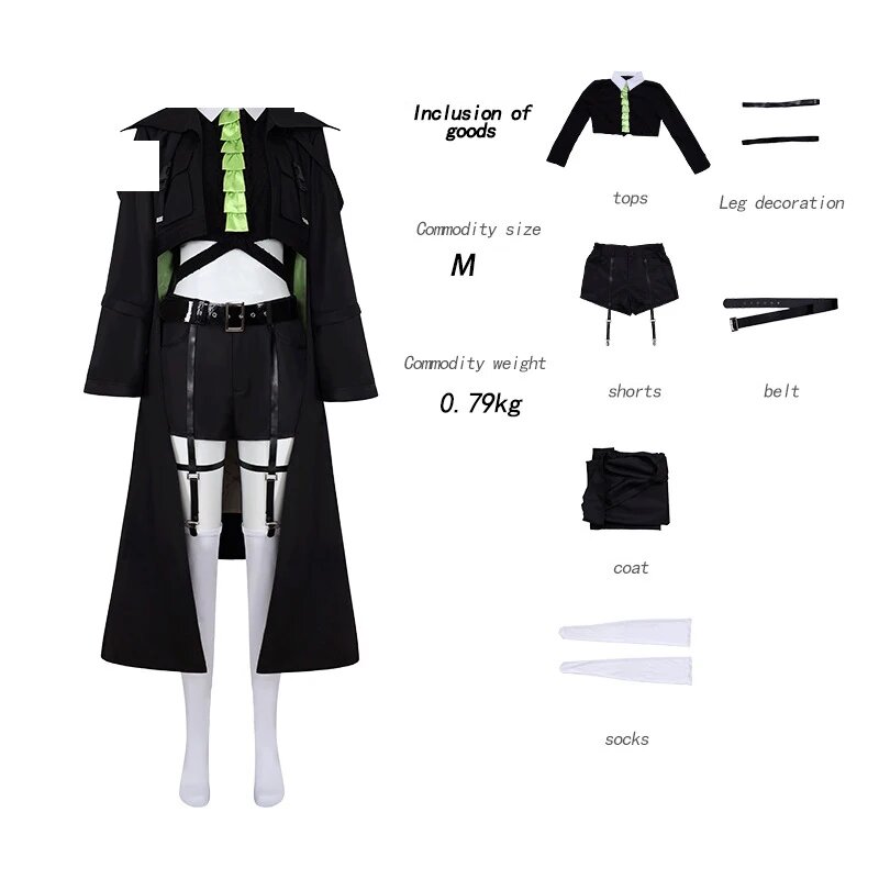 Комплект косплея Project Sekai Vivid BAD SQUAD CosZtkhp Черный, XXL, 6pcs1