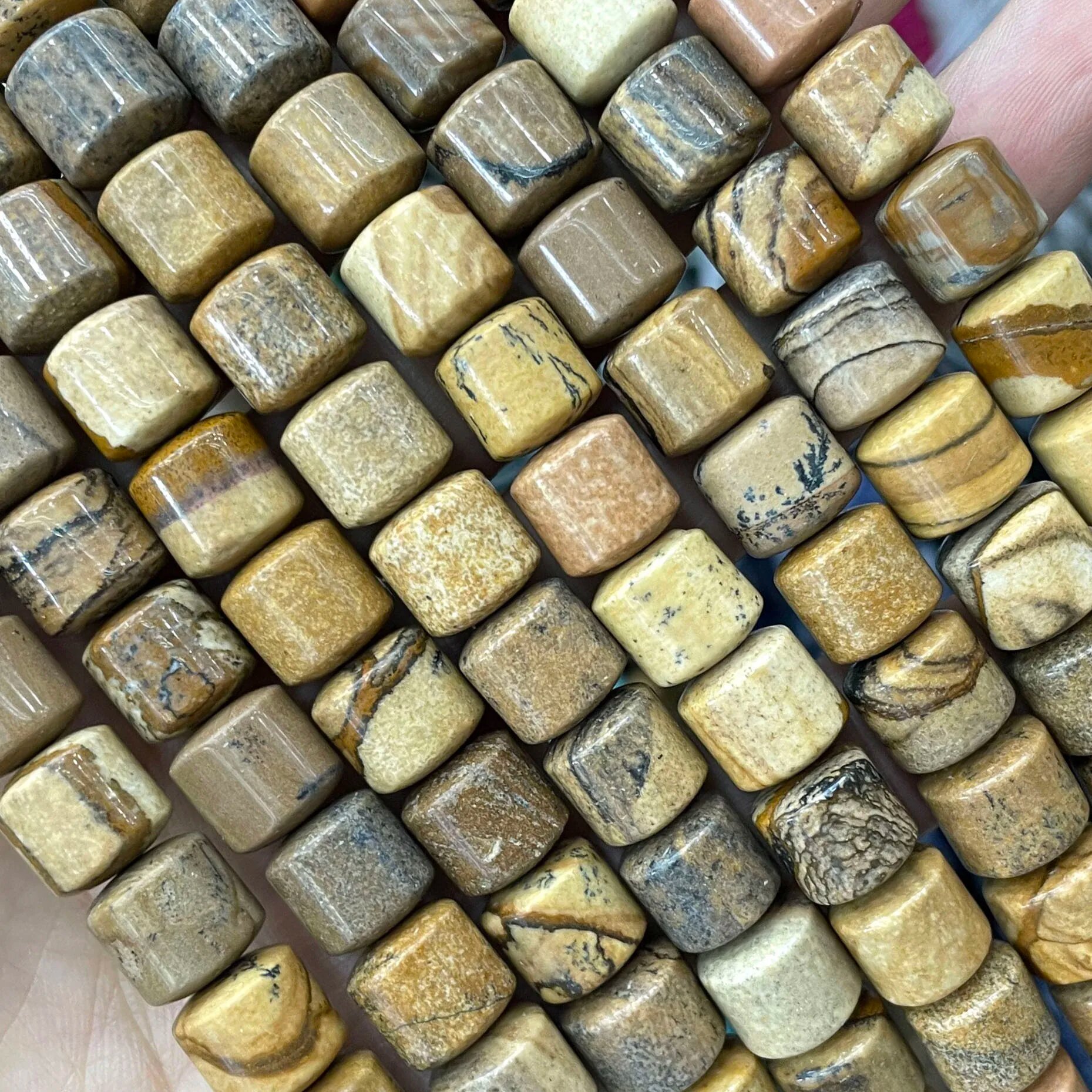 10X10 мм натуральный камень цилиндр форма халцедон кварц лабрадорит разделительная бусина для изготовления ювелирных изделий DIY ожерелье аксессуары