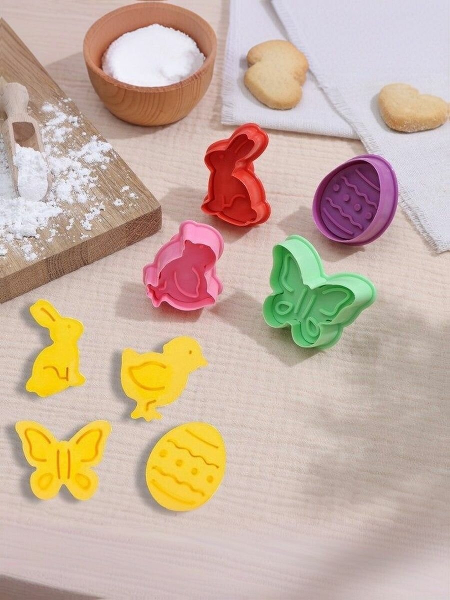Набор пресс-форм для печенья "Пасха", материал пластик, 4 шт.