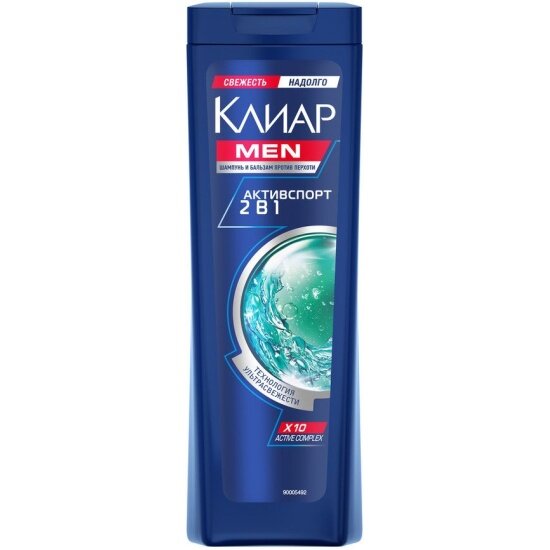Шампунь-бальзам против перхоти Клиар (clear) клиар Men 2в1 Активспорт, 200 мл