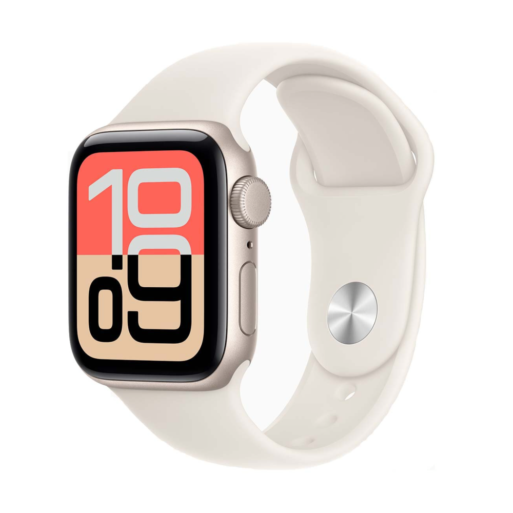 Часы Apple Watch Series SE 3 2025 40mm Starlight Aluminium Case, Starlight Sport Band S/M