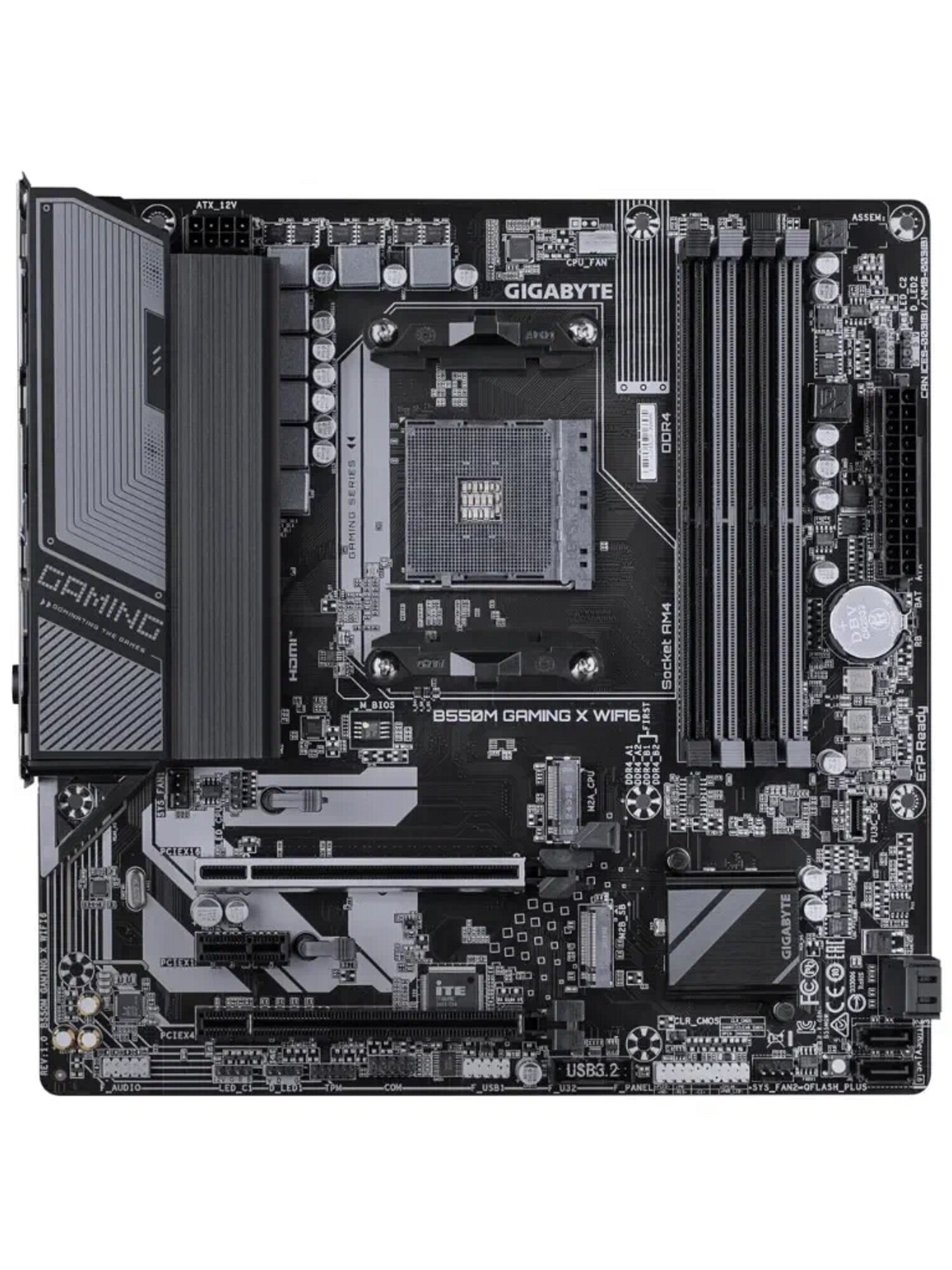 Материнская плата GIGABYTE B550M GAMING X WIFI6 mATX AM4 AMD B550 4xDDR4 (128ГБ)