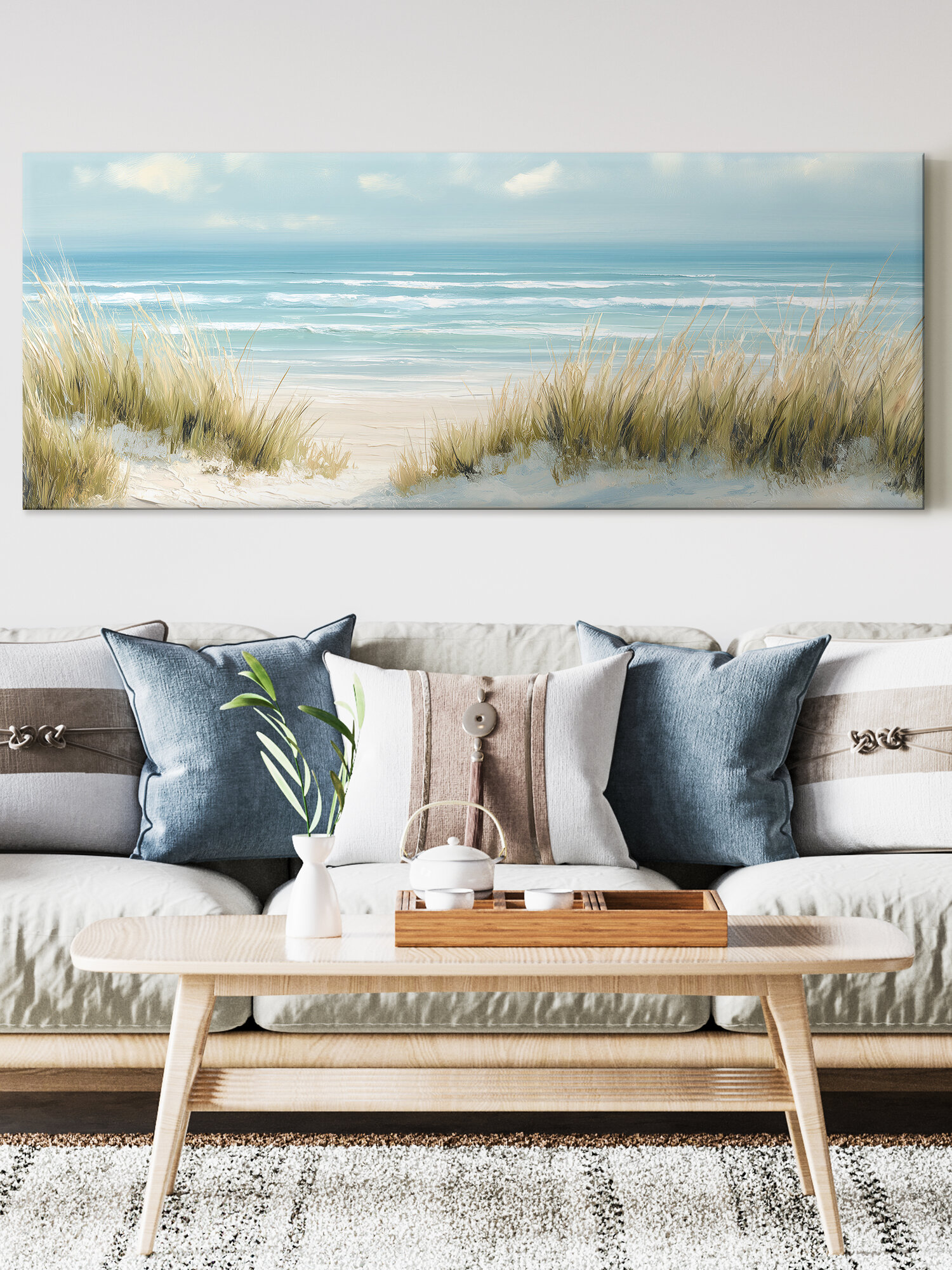 Картина Postermarket "Морской пейзаж" на холсте с подрамником 45 х 115 см