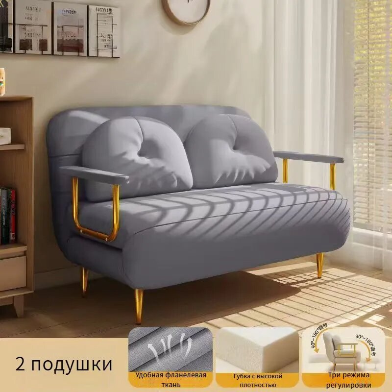 Диван раскладной, механизм Улитка, 100х72х83 см, светло-серый