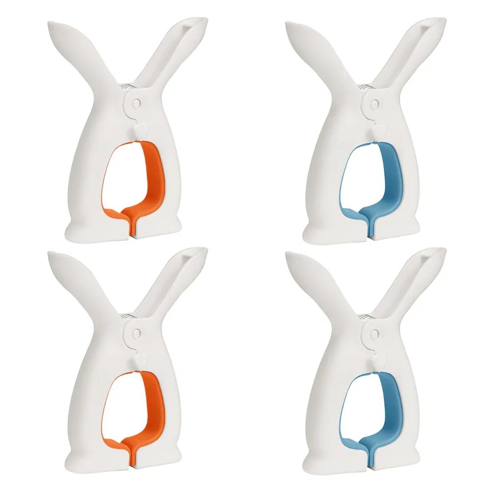 Набор из 20 разноцветных мультяшных прищепок-зайчиков для дома, ветроустойчивые