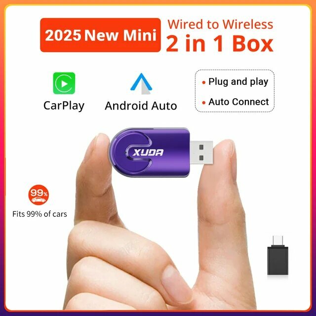 Новый беспроводной автомобильный адаптер XUDA CarPlay Android Smart Mini Box представляет собой универсальное устройство с быстрым подключением по Wi-Fi, работающее по принципу Plug-and-Play и подходящее для автомобилей Nissan.