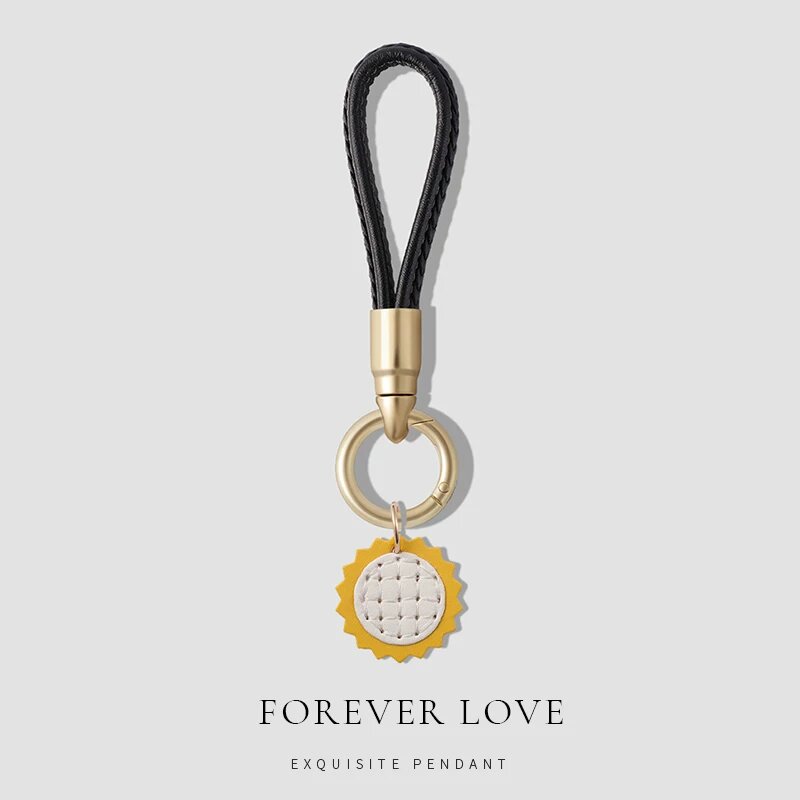 Роскошный ключен в виде пули с черным подсолнухом для мужчин и женщин, простой элегантный аксессуар