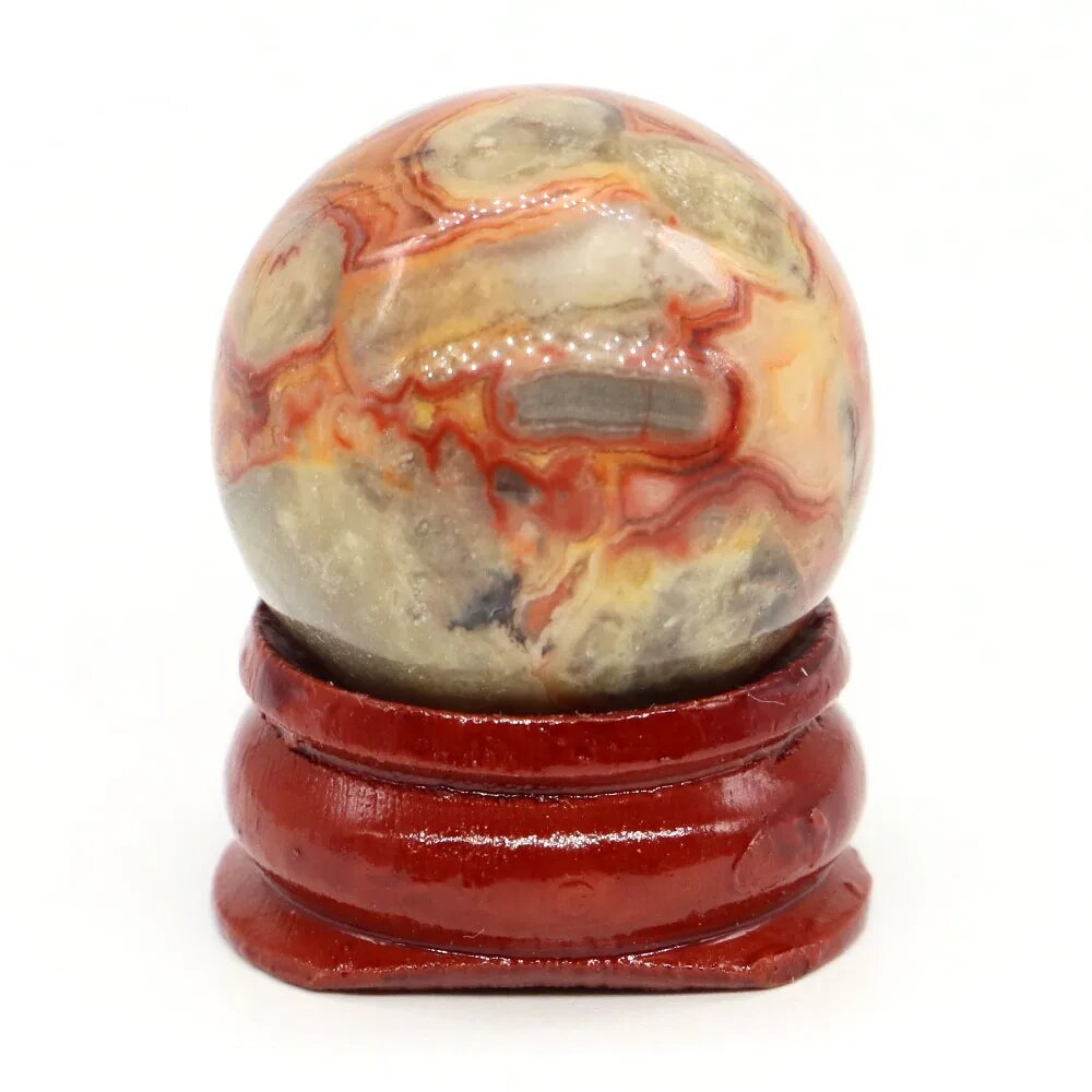 Шарик из Crazy Agate, 25 мм, 5 шт.