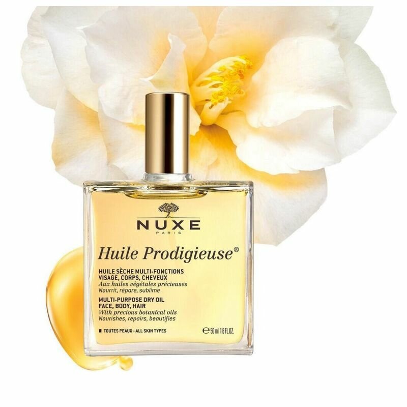 Nuxe Сухое масло для лица, тела и волос Huile Prodigieuse, 50 мл универсальное