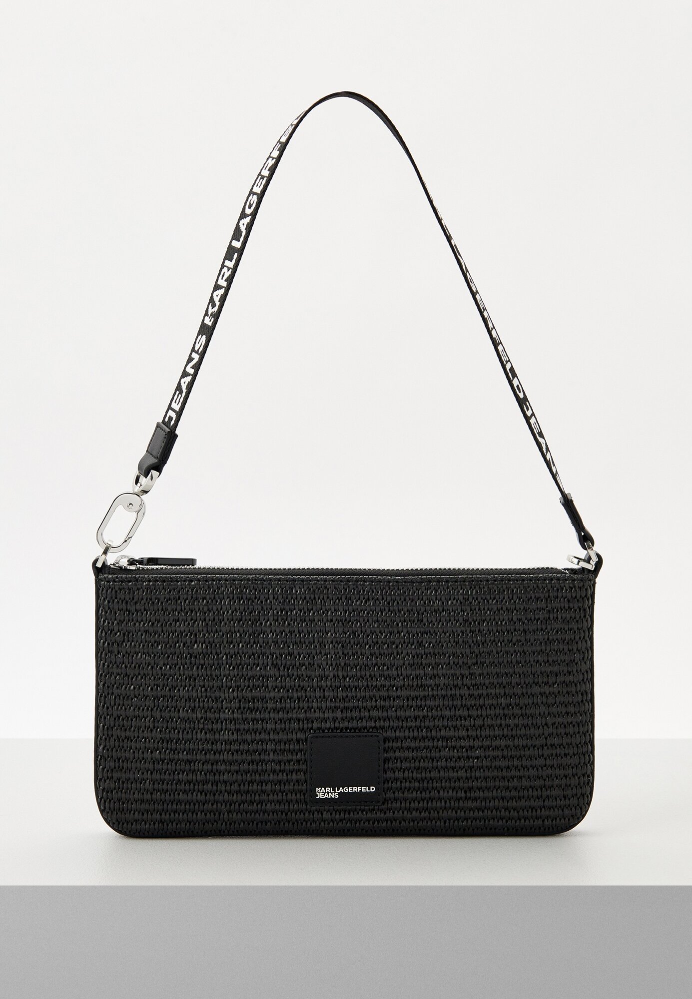 Сумка багет KLJ BOX LOGO RAFFIA POUCH