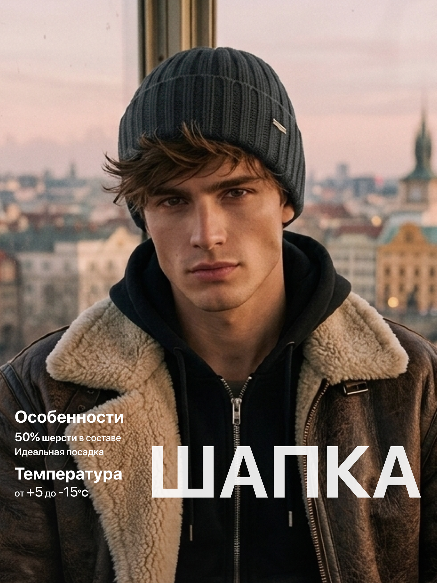 Шапка-бини Томас для мужчин