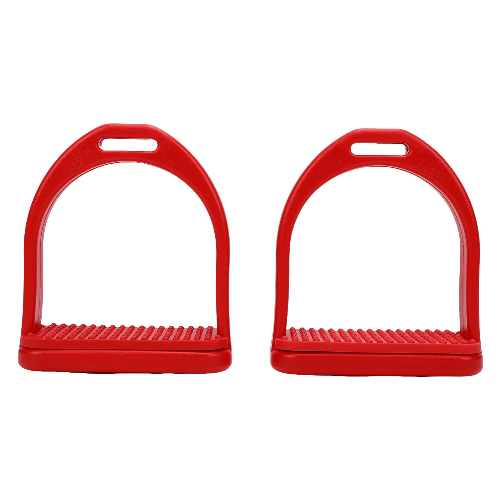 Стремена для верховой езды, красные, с нескользящей резиновой подошвой, безопасные для тренировок, небольшой размер.