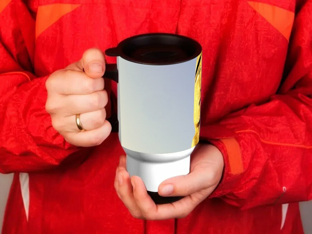 Тремокружка для авто с принтом "Тотем, американские индейцы, цивилизация" 0.5 л.