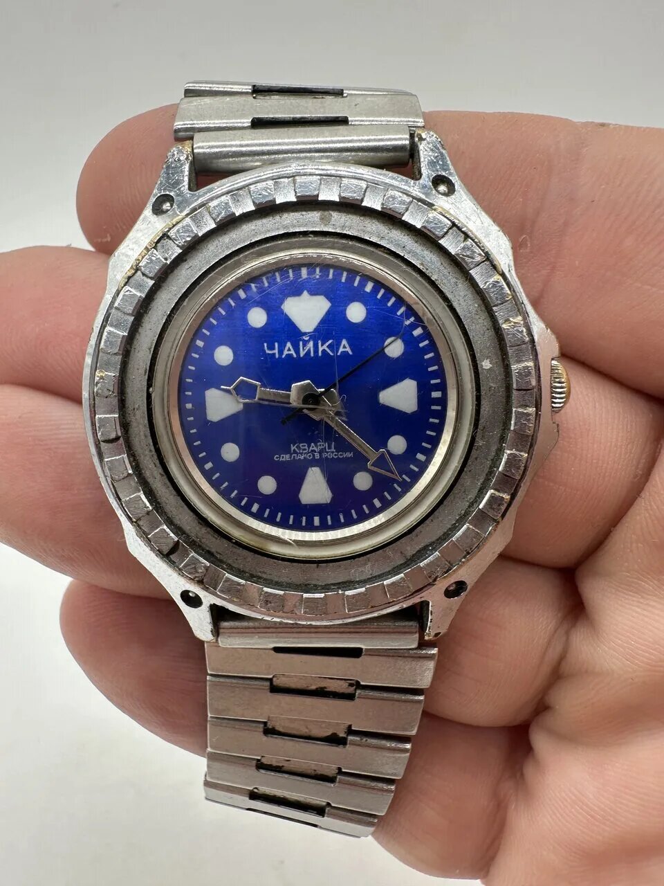 Часы Чайка кварц Винтажные Россия на браслете интересные и стильные