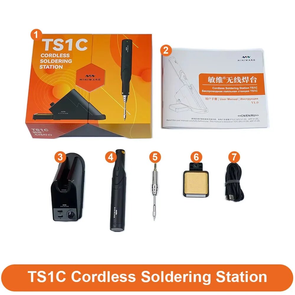 Беспроводная паяльная станция TS1C MINIWARE, Цвет: TS1C Standard