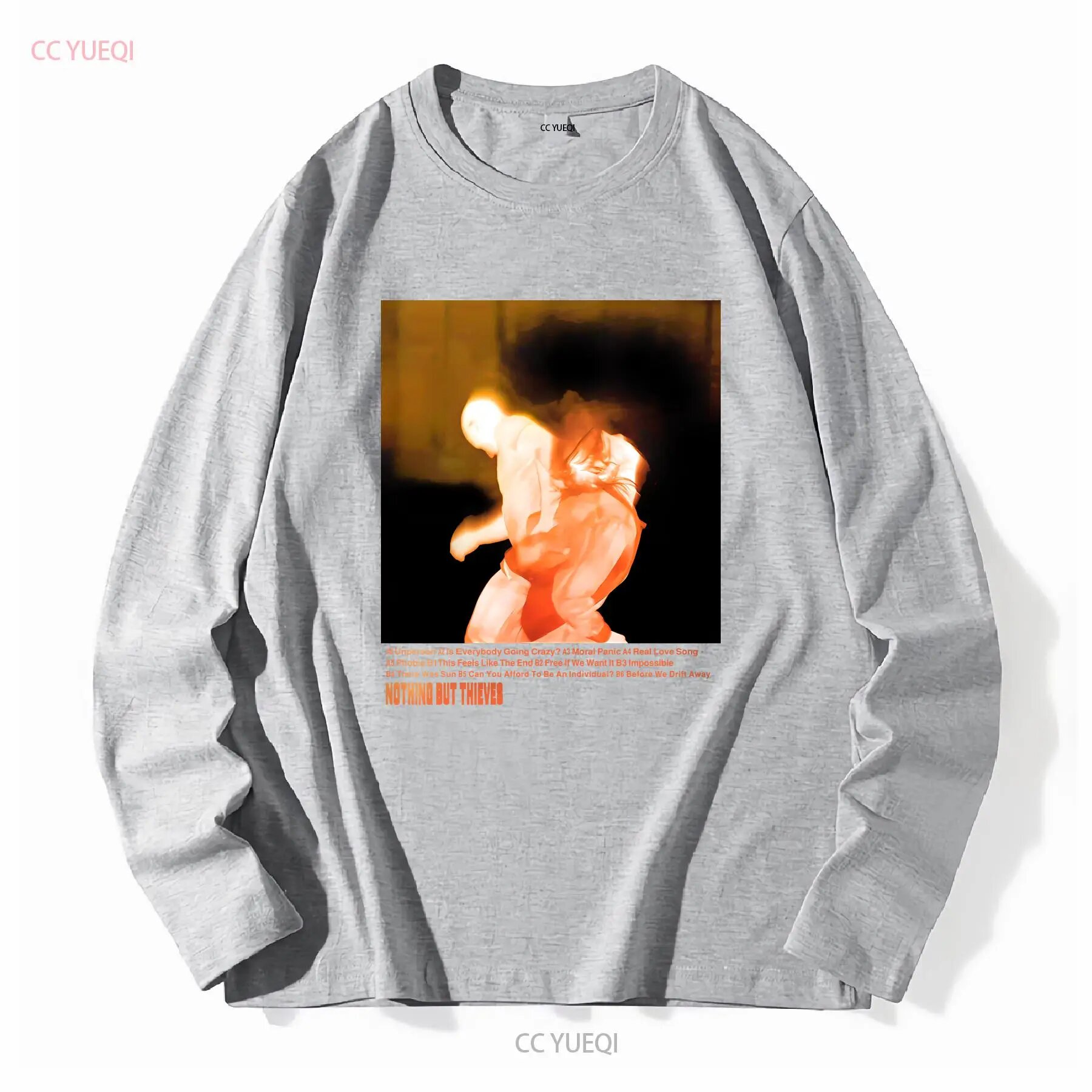 Футболка мужская Nothing But Thieves, серая, L, хлопок, long sleeves