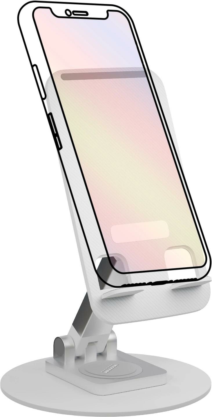 Подставка для планшетов WIIIх белая, настольная, складная, пластиковая (DST-723-W)