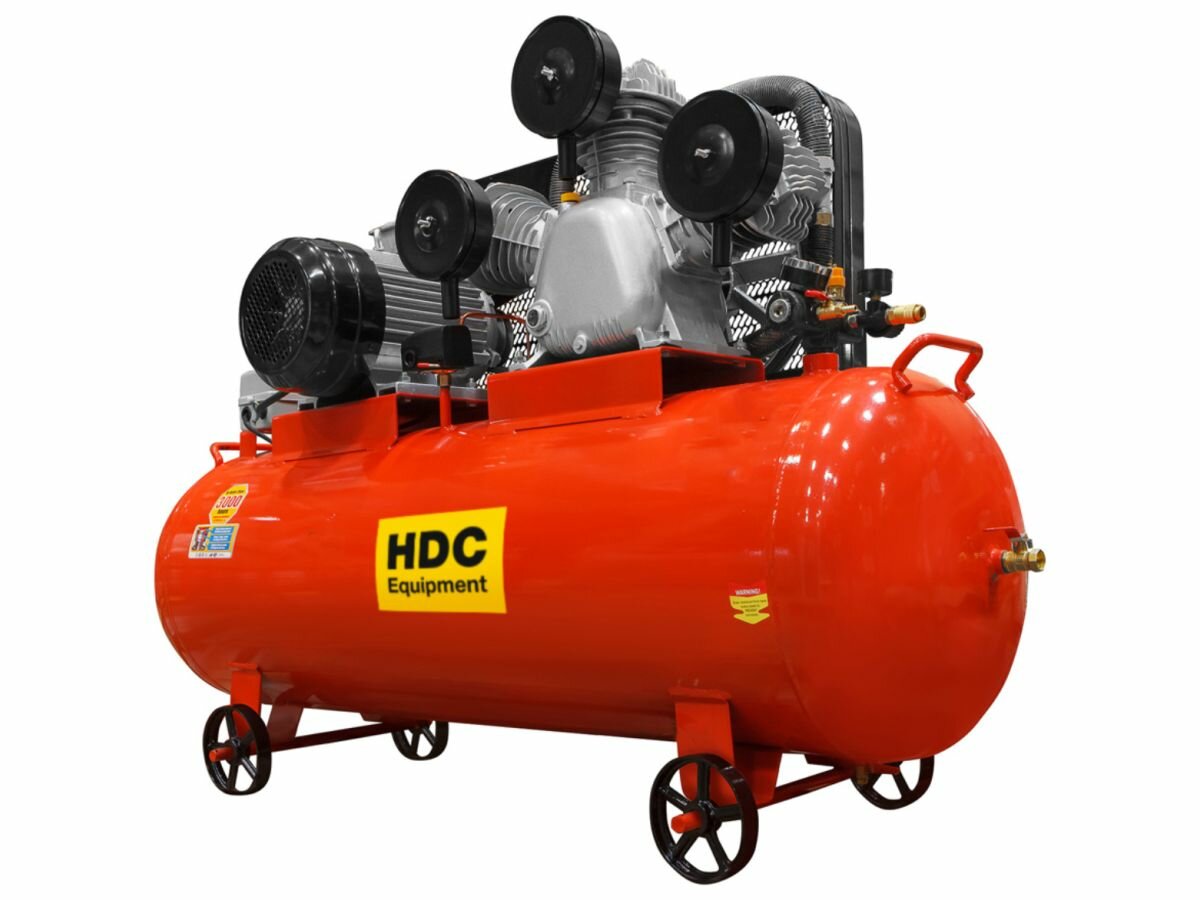 Компрессор HDC HD-A203 (900 л/мин, 10 атм, ременной, масляный, ресив. 200 л, 380 В, 6.50 кВт)