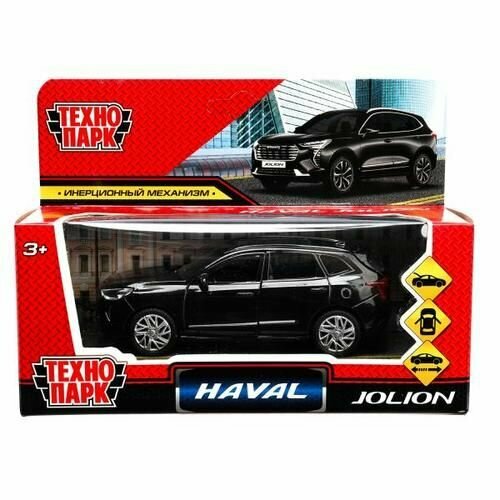 Машинка Huada Toys модель инерционная Haval Jolion 12 см, металл, открываются двери и багажник, черный, в коробке, JOLION-12-BK