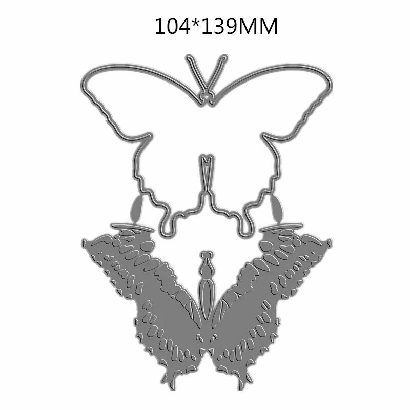 Горячие фольгированные трафареты «Крылья бабочки» и «Банты» для скрапбукинга Hot Foil and Die