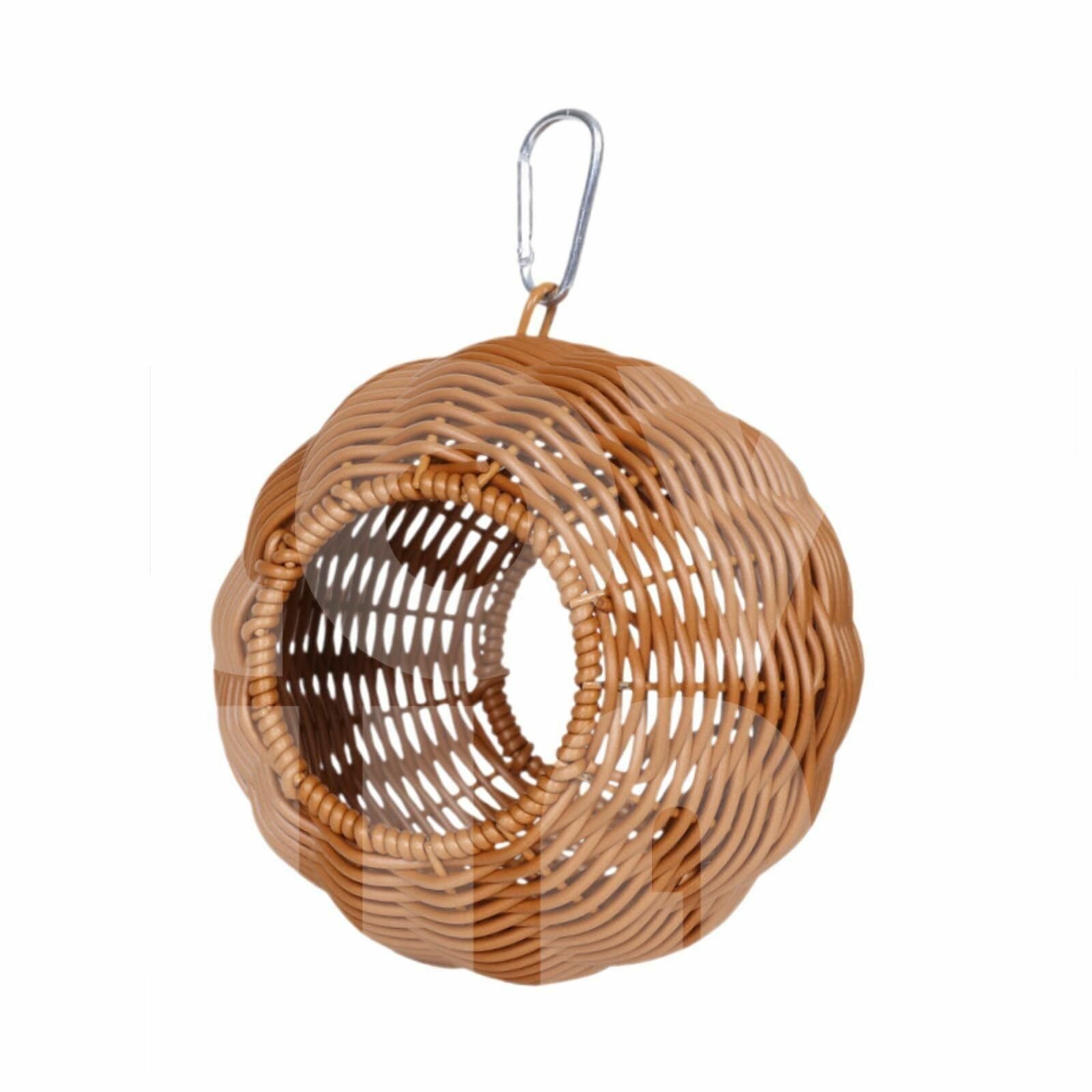 Клетка для попугаев с висящим гнездом из натурального лозы, прочный на укусы, универсальный на все сезоны