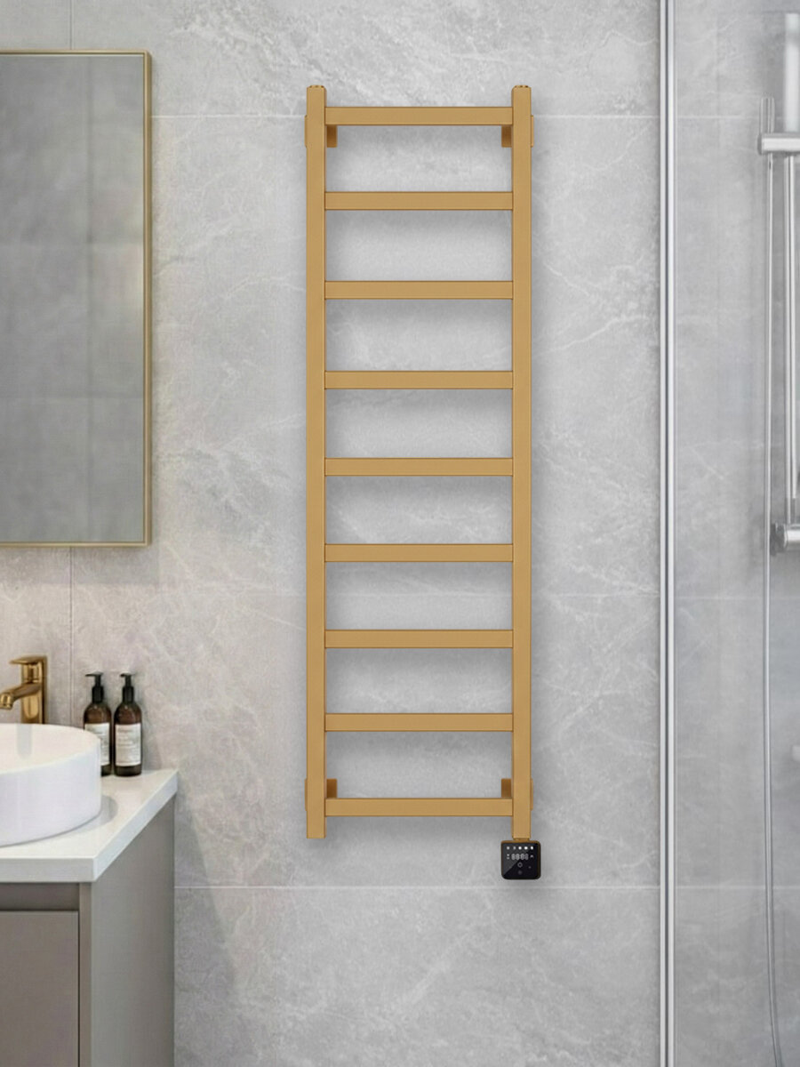 Quadro-1 Полотенцесушитель электрический EQ1 120x40 см Золото матовое