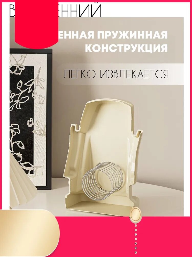 Салфетница в виде статуи Моаи для салфеток, кремово-белый, 1 шт. ABS пластик, стильный дизайн для дома. — фото 1