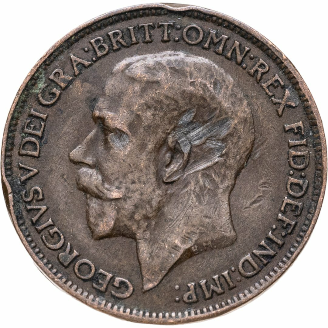 Великобритания 1 фартинг farthing 1924, Бронза, в сохранности VF