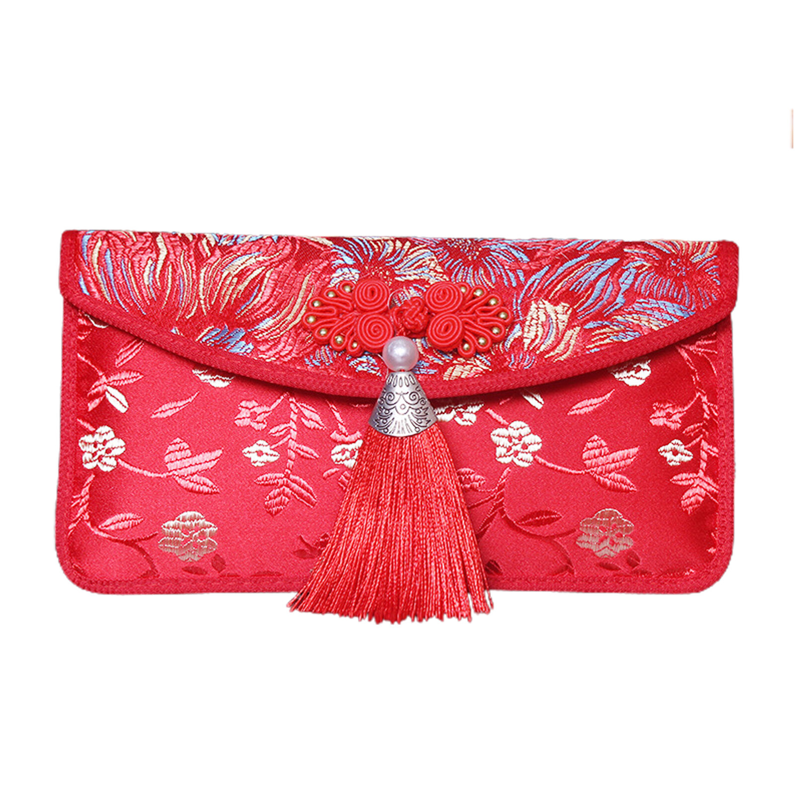 Китайские карманные купюры в красном шелковом конверте для Весеннего фестиваля, свадьбы, Нового года, дня рождения, фейерверков и жемчуга.