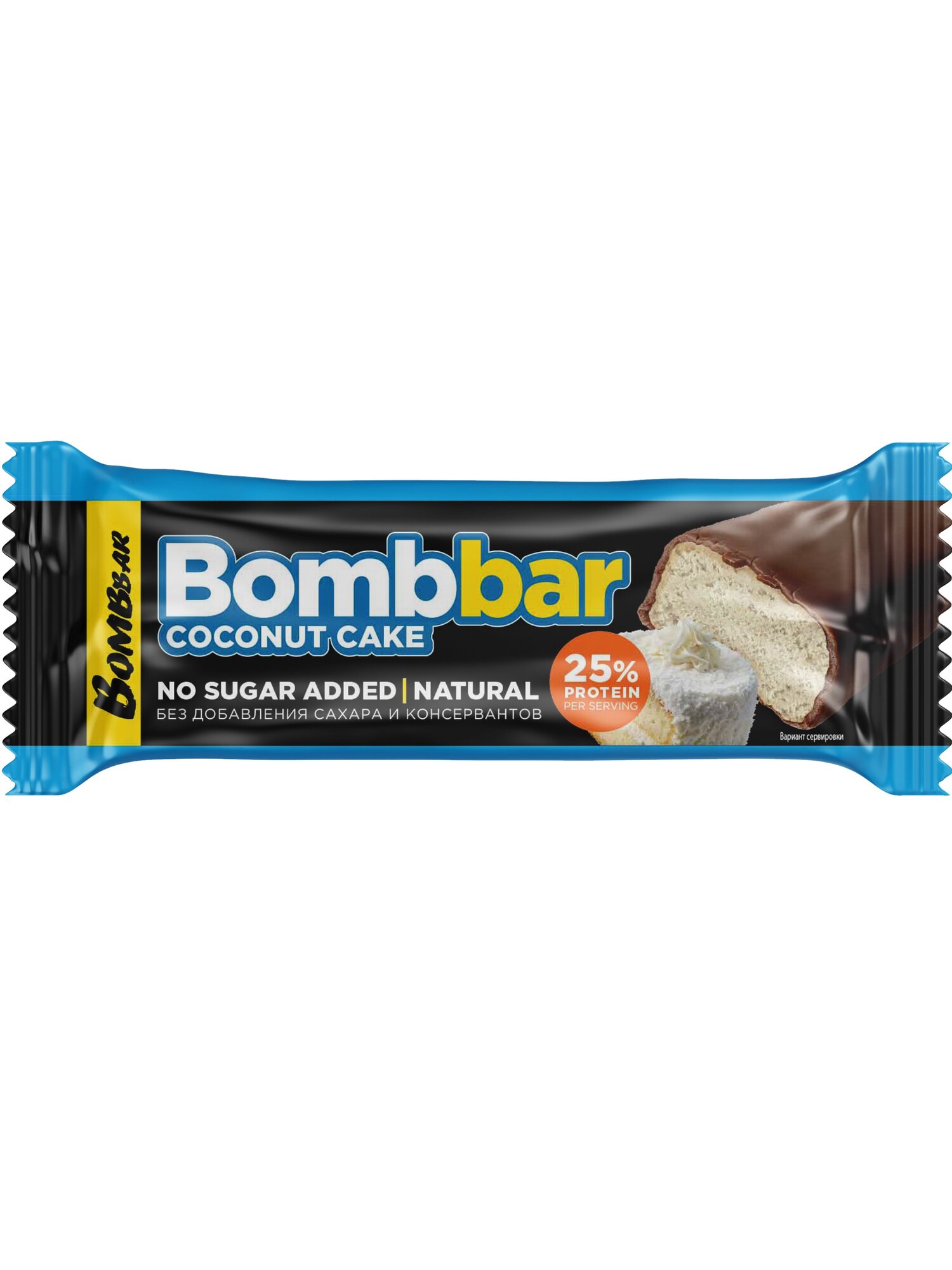 Протеиновый батончик BombBar Батончики в шоколаде без сахара 6 x 40 г, Кокосовый торт